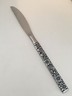 Interpur Stainless Satin Diagonal Floral Black Acc Tapered DINNER KNIFE ...