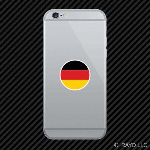 Round German Flag Cell Phone Sticker Mobile Die Cut Germany | eBay