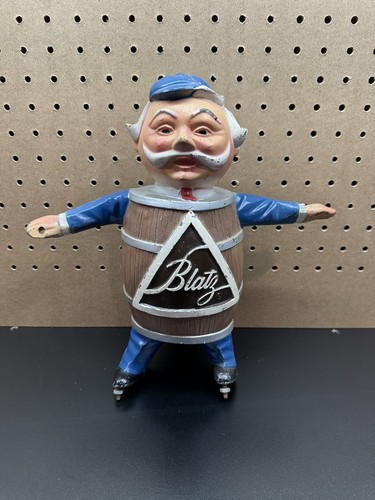 RARE Blatz Beer Sign Baseball Statue Figure 1950'S Safe At Home Barrel ...
