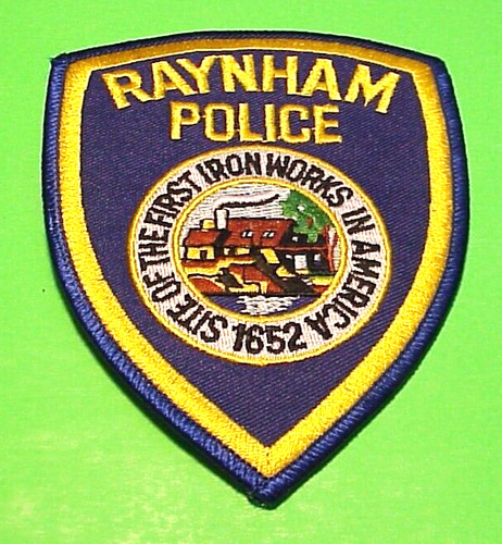 RAYNHAM MASSACHUSETTS 4 7/8" (FIRST IRON WORKS) POLICE PATCH FREE ...