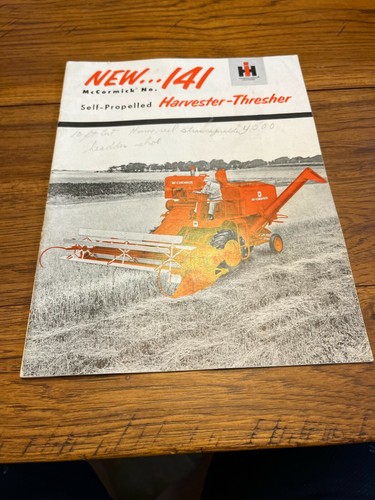 International Harvester 141 Combine For 1954 Brochure FCCA | eBay