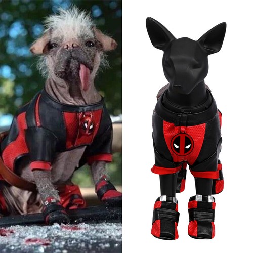 Dogpool Costume Dog Cosplay Cat Clothes Deadpool 3 | eBay