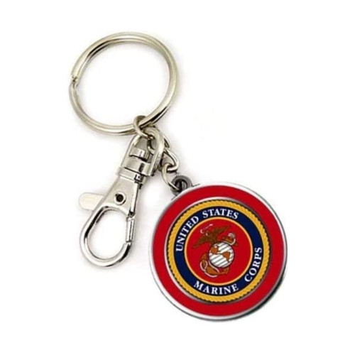 USMC U.S. Marine Corps Logo Stainless Steel Key Chain Fob Officially ...