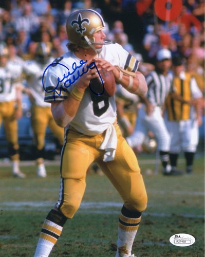 ARCHIE MANNING HAND SIGNED 8x10 COLOR PHOTO ACTION POSE SAINTS QB JSA ...