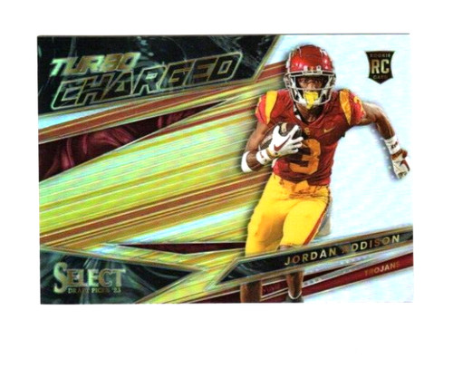 2023 Panini Select Draft Picks Football Jordan Addison RC TURBO CHARGES ...
