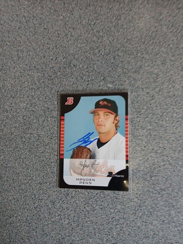 Hayden Penn Signed In Person 2005 Bowman Orioles Rookie Card | eBay