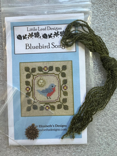 Elizabeth's Designs - Little Leaf- Bluebird Song chart, charm & Thread ...