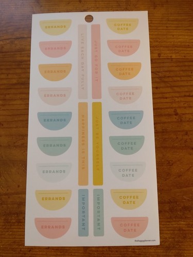 Happy Planner coffee date errands stickers MAMBI 269183 | eBay