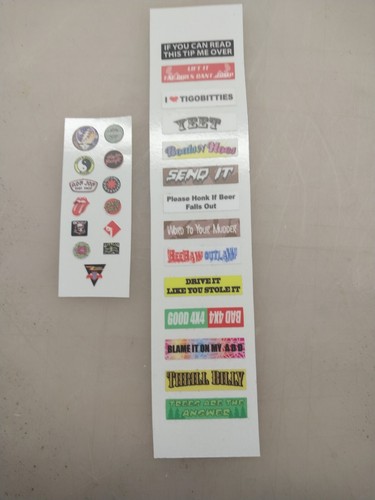 RC Crawler Decals Bumper Stickers TRX4 RC4WD SCX10 RGT MST 1/10 Scale ...