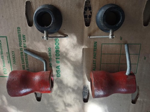 Standard Barbell Weight Retainer Screw Clamps-2 Larger Red and 2 ...