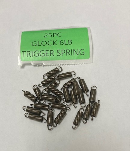 GUNSMITHING Glock TRIGGER SPRING 6LBS FOR 25 PACK GLOCKS GEN'S 1-4 NOT ...