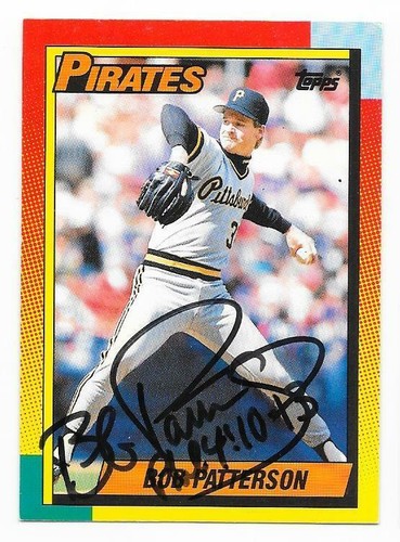 BOB PATTERSON 1990 TOPPS TRADED AUTOGRAPHED SIGNED # 88T PIRATES | eBay