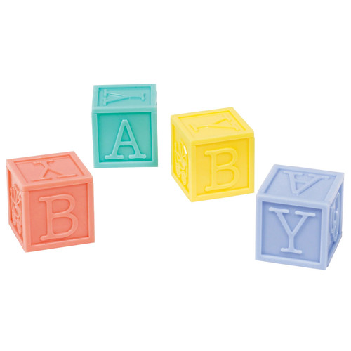 Baby Shower Baby Blocks Multi-Coloured Pack of 4 192937128602 | eBay ...