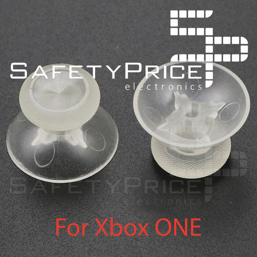2x ANALOG JOYSTICK XBOX ONE STICK CLEAR WHITE BUTTON CONTROLLER L3 R3 ...