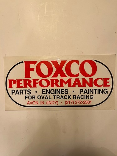 Original Vintage Foxco Performance - Oval Track Racing Sticker -97.75x3 ...