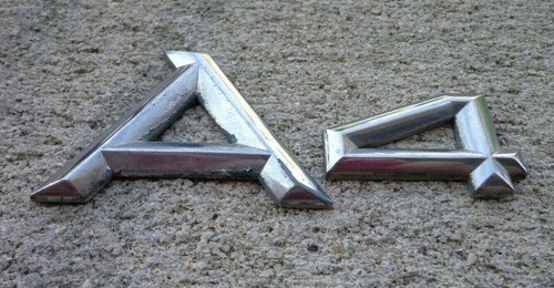 Audi A4 emblem badge decal logo letters trunk rear OEM Genuine Factory ...