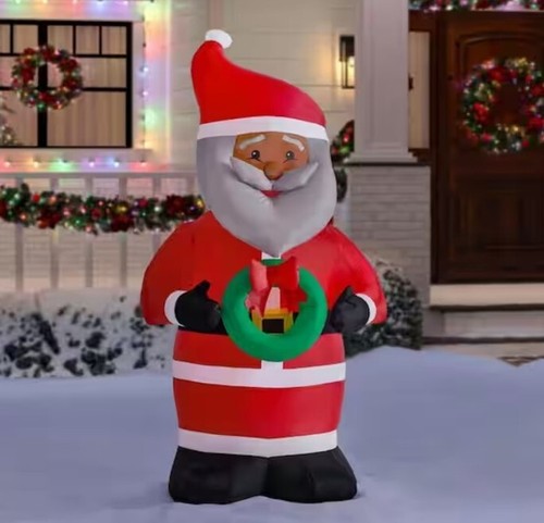 Christmas Outdoor 6.5 Ft African American Santa Claus St.Nick Lawn ...