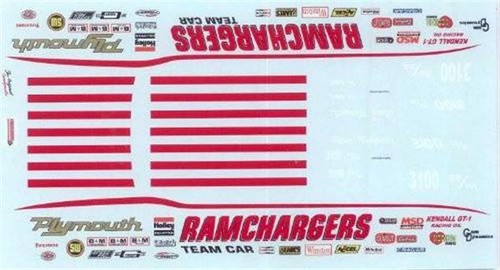 Yesteryear Ramchargers 70 Cuda Dean Nicopolis 1/25 Drag decal | eBay