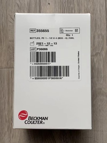 Beckman Coulter 355655 70ml Polycarbonate Bottle 38 X 102mm 6 Bottles ...