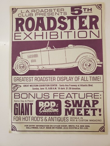 LA Roadster Show & Swap Meet Poster 5th Annual | eBay