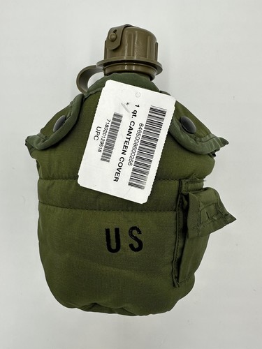 GENUINE USGI MILITARY SURPLUS 1 QUART WATER CANTEEN AND COVER ARMY USMC ...