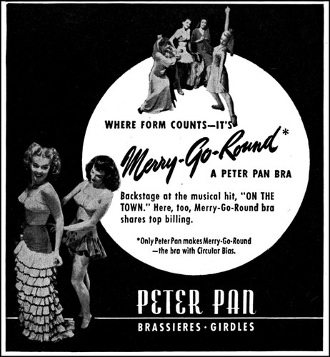 1946 Women wearing Peter Pan Merry-Go-Round Bras vintage photo print ad ...