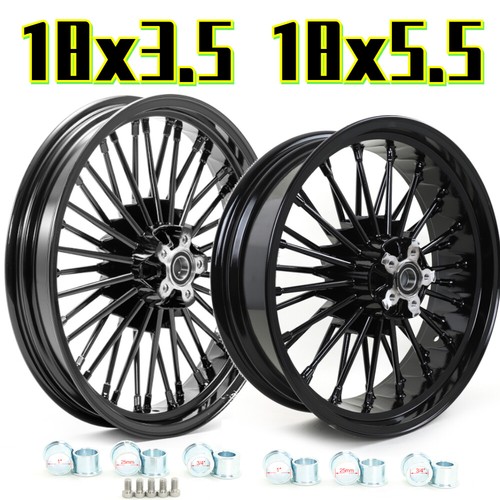 18X3.5 18X5.5 Front Rear Fat Spoke Wheels Rim for Harley Softail Slim ...
