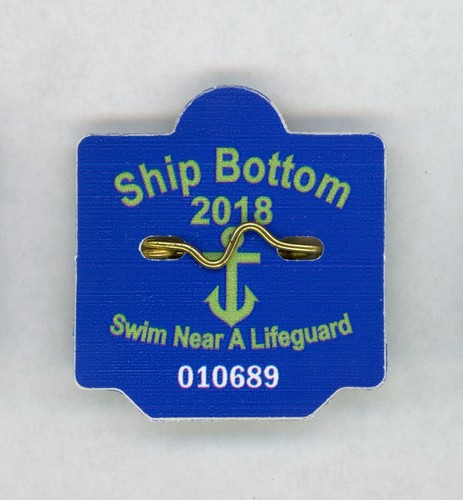 2018 Ship Bottom Seasonal Beach Badge / Tag LONG BEACH ISLAND LBI | eBay