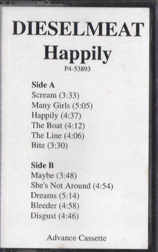 DIESELMEAT Happily CASSETTE TAPE RARE PROMO DEMO INDIE PUNK | eBay