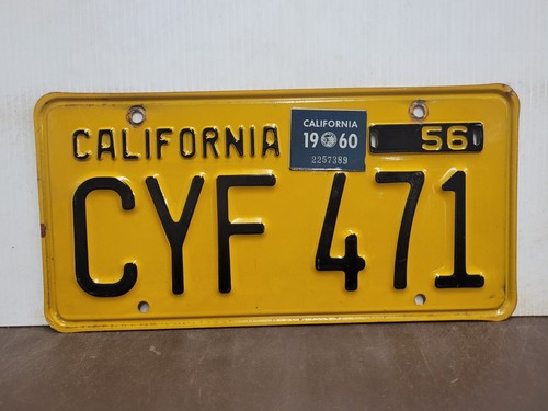 1960 California License Plate Tag Original. | eBay