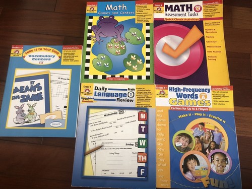 5 Evan-Moor EMC3348 & EMC3380 & EMC 579 & EMC 735 & EMC 3026 Grade PreK, 1-2 | eBay