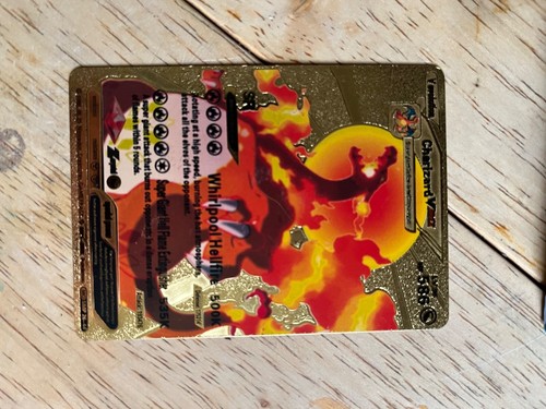 Pokemon TCG Charizard VMax HP350 Gold Foil Fan Art Card G-Max Wildfire ...