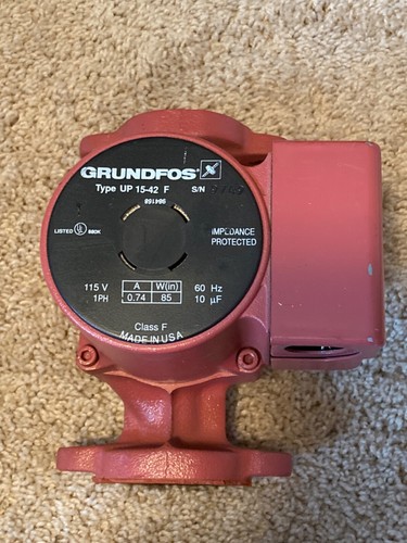 Grundfos UP15-42F Recirculator Recirculating Pump Made in USA 🇺🇸 | eBay