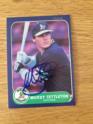 Oakland A's Mickey Tettleton signed 1986 Fleer card | eBay