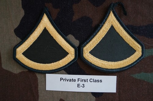 US Army Private First Class PFC Class A Military Patch Rank Sew ...
