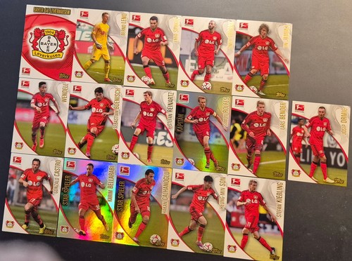 2014-15, BAYER LEVERKUSEN, SET, 16 CARDS, CALHANOGLU, SON, LENO, TOPPS ...