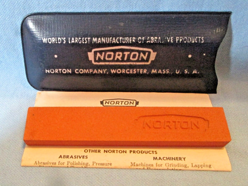 Vintage 1950's NORTON ABRASIVES Advertising POCKET STONE POUCH ...
