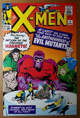 X-Men 4 Angel Cyclops Magneto Marvel Comics Poster by Jack Kirby | eBay