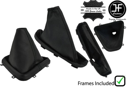 BLACK STITCH LEATHER SHIFT+ E BRAKE BOOT +FRAMES FOR FREELANDER 2 LR2 ...