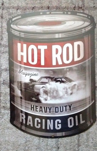 Hot Rod Racing Oil Sign 20 Inch Heavy Metal Shop Office Auto Garage ...
