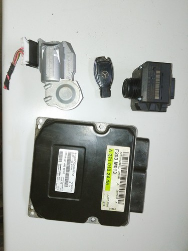 MERCEDES A2710102445 ECU KEY LOCK SET A2034621130 M271 COUPE W203 CL180 ...