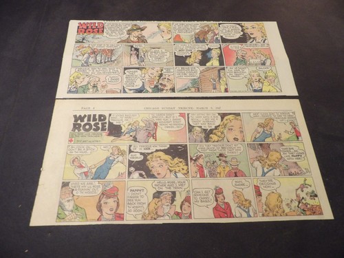 Wild Rose by Art Huhta - 1947 - 2 Third-Size Sundays | eBay