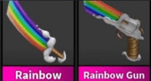 Roblox Murder Mystery 2 MM2 Rainbow Set Godly Knifes and Guns | eBay