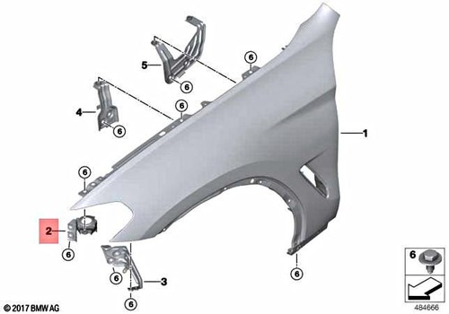 Genuine BMW X3 M X4 G01 G02 G08 Side Panel Bracket Front Right 1 ...
