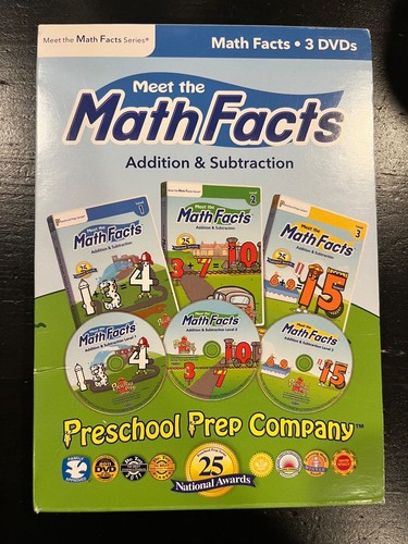 Meet the Math Facts Addition and Subtraction 3 DVD Set | eBay