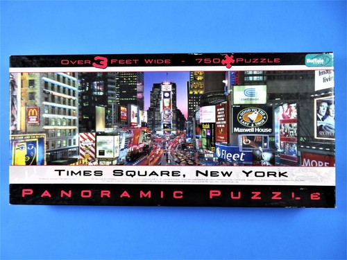 Panoramic Jigsaw Puzzle Times Square New York 750 Piece Over 3" Wide ...