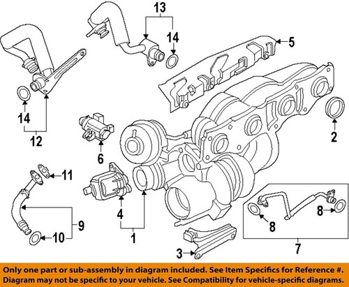 BMW+11657625293+Genuine+OEM+Turbocharger+Gasket+Manifold+N20 for sale ...