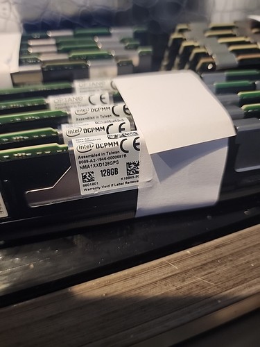 Lot Of 50 Intel Optane 128GB PC4-3200 DCPMM (NMA1XXD128GPS) Series 100 ...