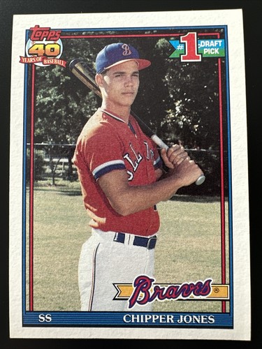 1991 Topps - Chipper Jones (#333) / Rookie Card Atlanta Braves #1 Draft ...