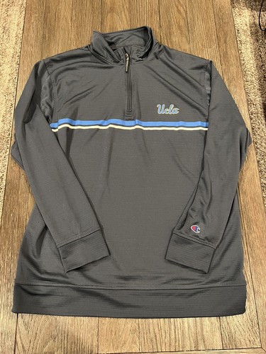Men's Champion Ucla Bruins 1/4 Zip Pullover Jacket Large | eBay